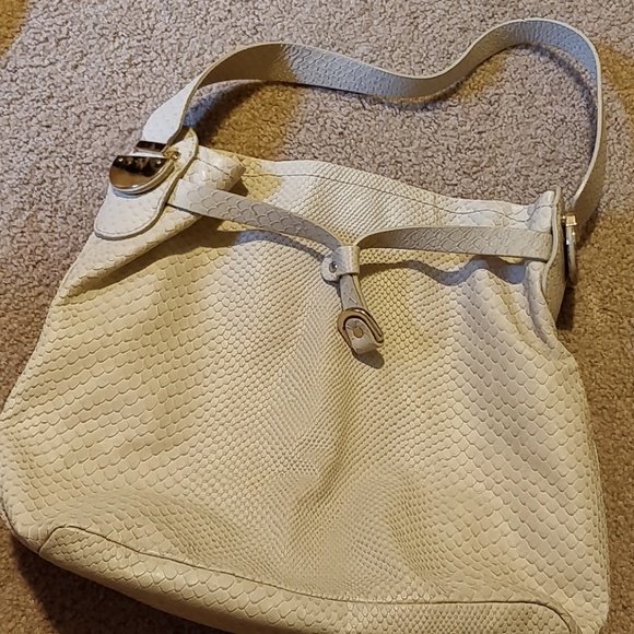 Cole Haan | Bags | Cole Haan Perry Street Casey Python Ivory Hobo ...